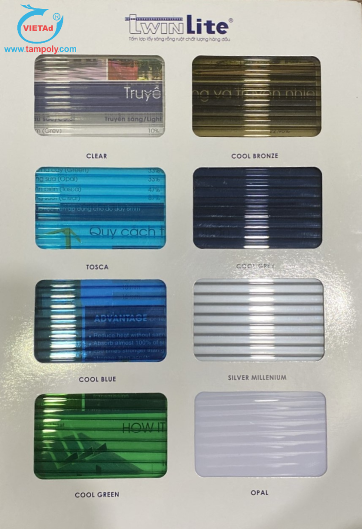 Báo Giá Tấm Polycarbonate Rỗng Ruột Lấy Sáng Chính Hãng